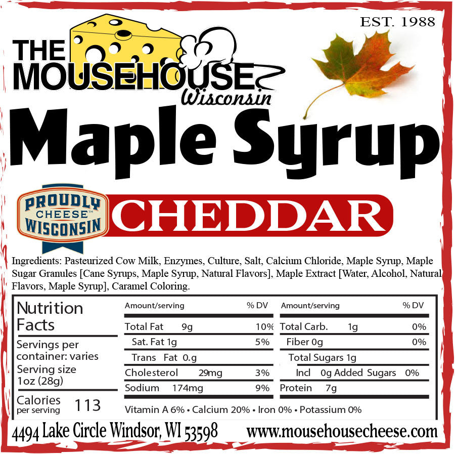 Maple Syrup Cheddar – Mousehouse Cheesehaus